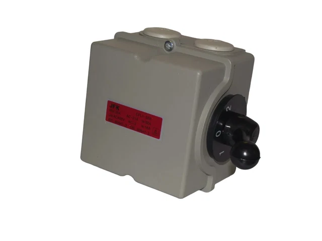 32 AMP ROTARY Cam Changeover Switch 3 Position 4 Pole Aluminium New ...