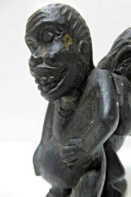 ANTIQUE PACIFIC ISLAND Tribal Idol Spirit Figure Statue Wooden Carved ...