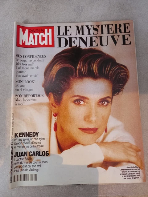 PARIS MATCH N°2240 30/04/1992 Catherine Deneuve Kennedy Juan Carlos G82 EUR 3,50 - PicClick FR