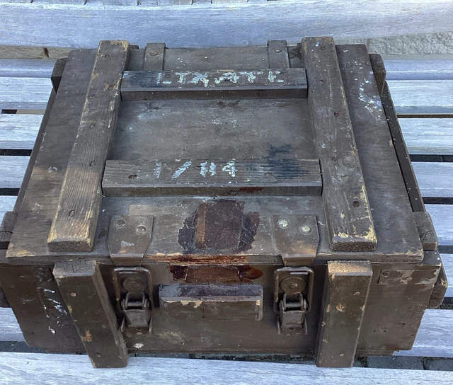 C WW2 BRITISH Army Wood Box - Wooden Ammo Ammunition - See Photos £29. ...