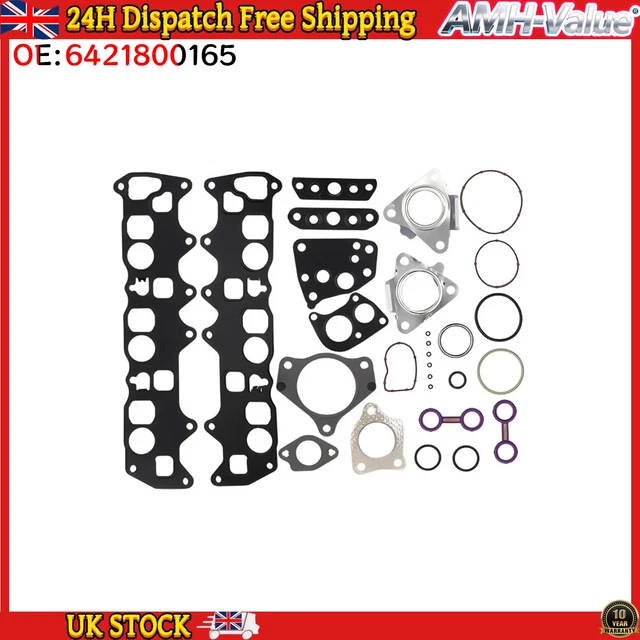 FOR MERCEDES OM642 Oil Cooler Repair Kit Engine Manifold Turbo Gasket ...