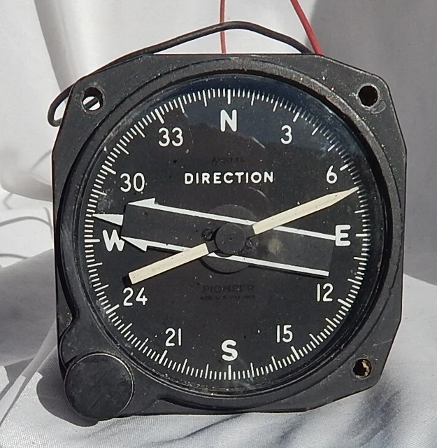WW2 P-51 MUSTANG Type Remote Compass Type AN 5730-2 Gauge Instrument ...