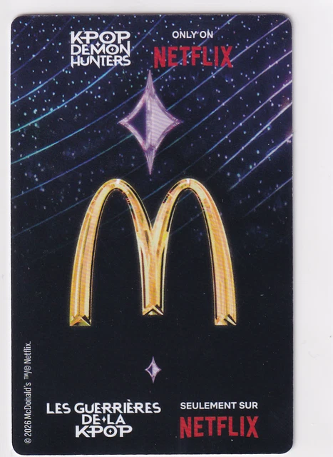 MCDONALD'S KPOP DEMON Hunters Netflix Card 2026 Abby K-Pop saja boys ...