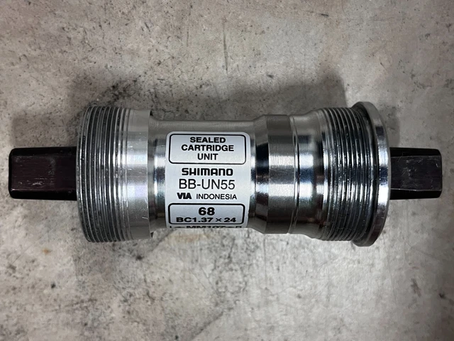 SHIMANO BB-UN55 SQUARE Taper English Threaded Bottom Bracket 68 x 107 ...