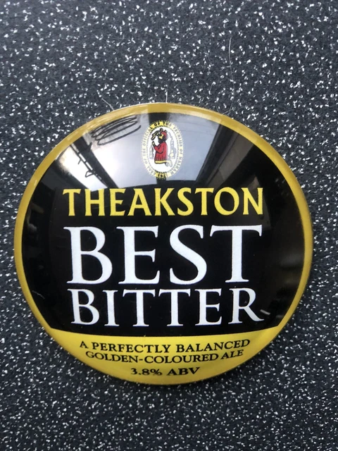 ROUND 3D BEER Pump Badge Fish Eye Lens Theakston Best Bitter. £7.25 ...