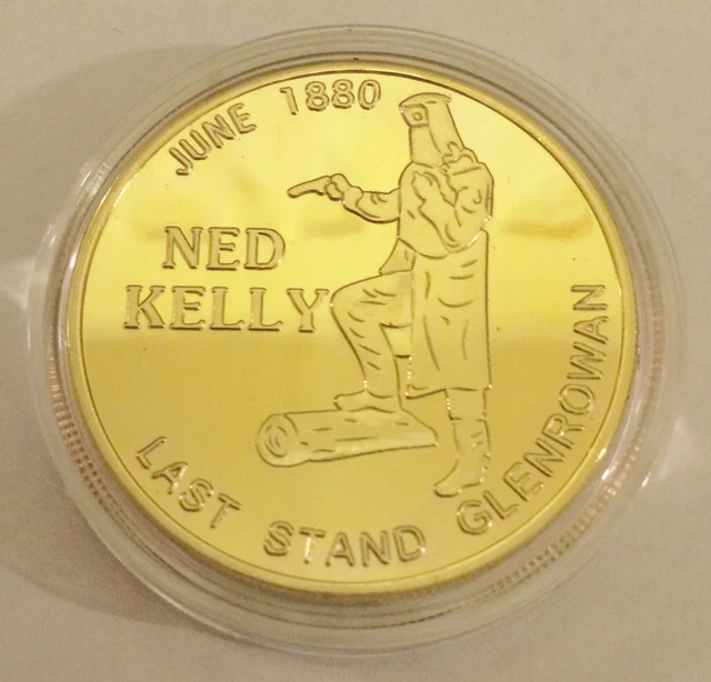 2014 NED KELLY "Last Stand" Certified 1 Oz Coin, Finished in 24k 999 ...