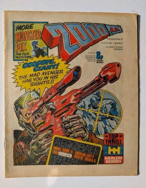 2000AD PROG 9 ,1977, Early Judge Dredd, Good / very good Condition. £57 ...