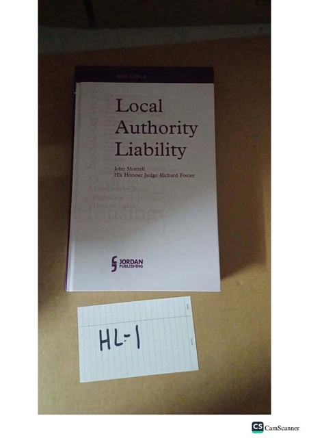 LOCAL AUTHORITY LIABILITY 5th Edition By John Morrell & Richard Foster ...