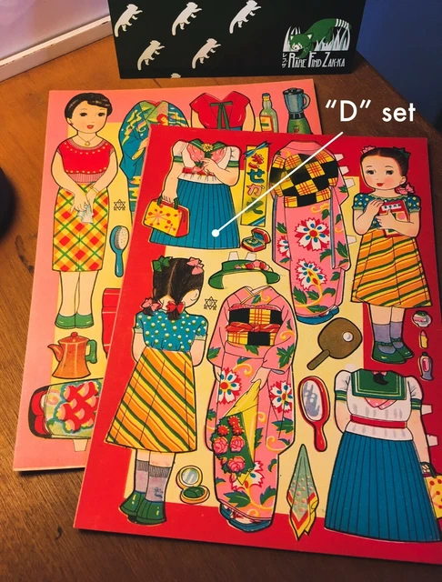 RARE VINTAGE 1950S Showa Japanese Kisekae Paper Doll Set D £17.32 ...