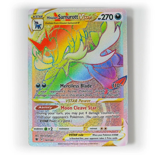 POKEMON - HISUIAN Samurott VSTAR - 197/189 - Astral Radiance - Secret ...