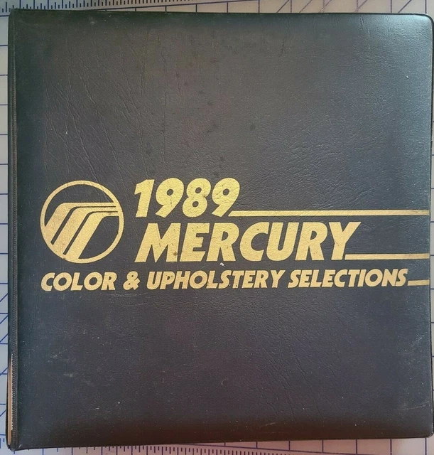 1989 MERCURY COLOR and Trim Upholstery Selections Dealer Album Book £28 ...