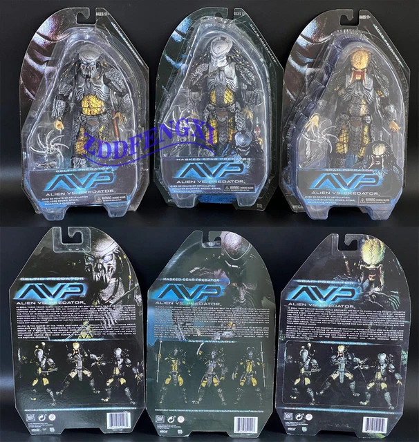 NECA ALIEN VS. Predator CELTIC PREDATOR PVC 7" Action Figure MASKED ...