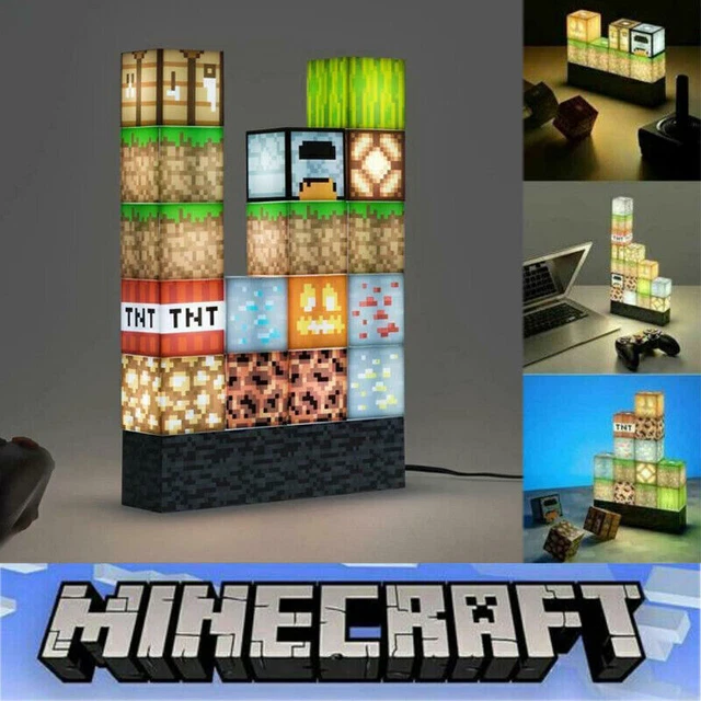 MINECRAFT BLOCK BUILDING Light Bedrock Base Minecraft Bedroom Lamp ...