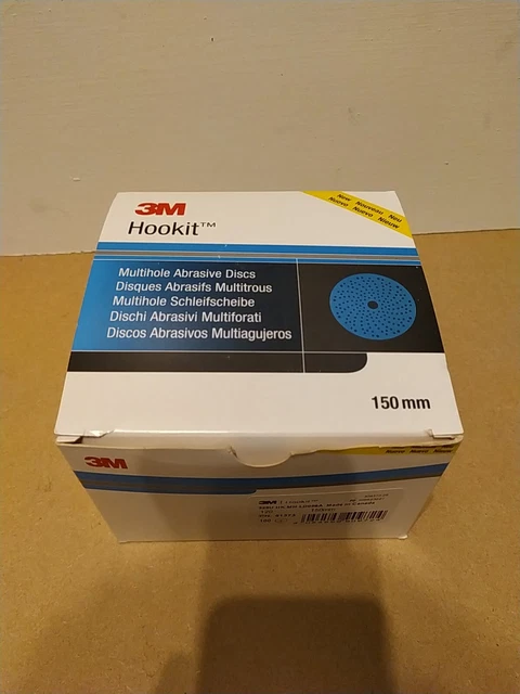 3M 325U HOOKIT Abrasive Blue Disc, Multi Hole, P120, 150 mm, Qty of 100 ...