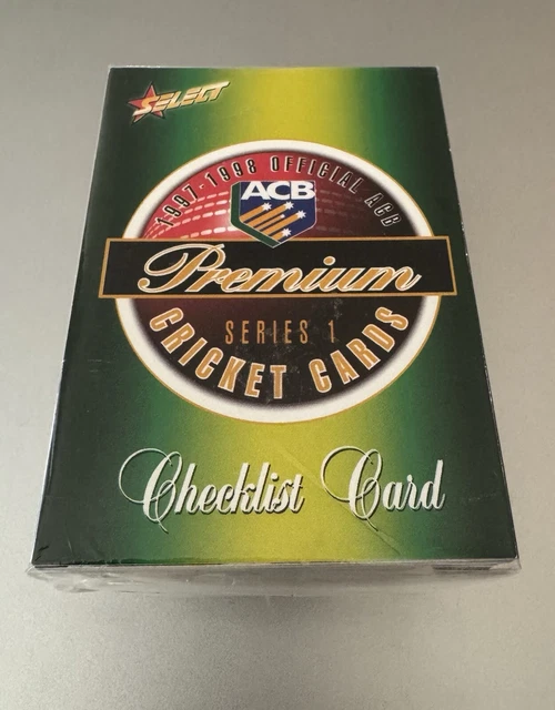 1997/98 SELECT CRICKET Card Series - Complete Common Base Set (100 ...