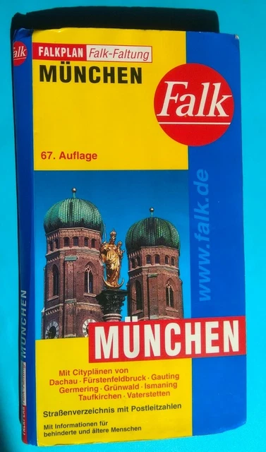 FALK STADTPLAN MÜNCHEN - Falk-patentgefaltet. 67. Auflage - 1:19000 / 1 ...