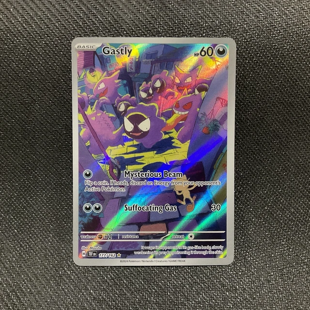 GASTLY ILLUSTRATION CARTE Rare 177/162 NM-MT NP 2024 TCG Pokémon Forces ...