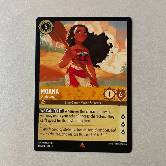 LORCANA FIRST CHAPTER #14 Moana of Motunui Rare $2.25 - PicClick CA