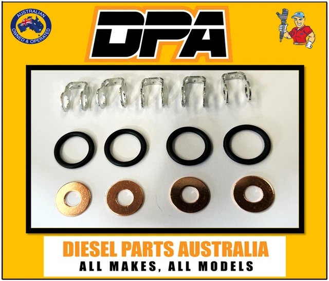ZD30 DI PATROL Injector Washer Kit. 4 X Washers, 4 X O'ring & 5 X Spill ...