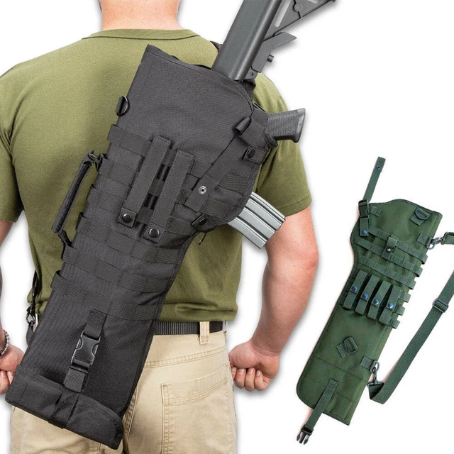 TACTICAL MOLLE SHOTGUN Rifle Scabbard Shoulder Holster Gun Storage Case ...
