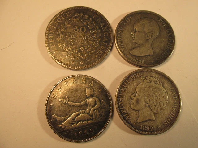 4 X SOLID silver large coins £2.85 - PicClick UK