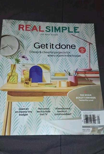 REAL SIMPLE MAGAZINE May 2024 Get It Done Cheap Cheerful Projects ...