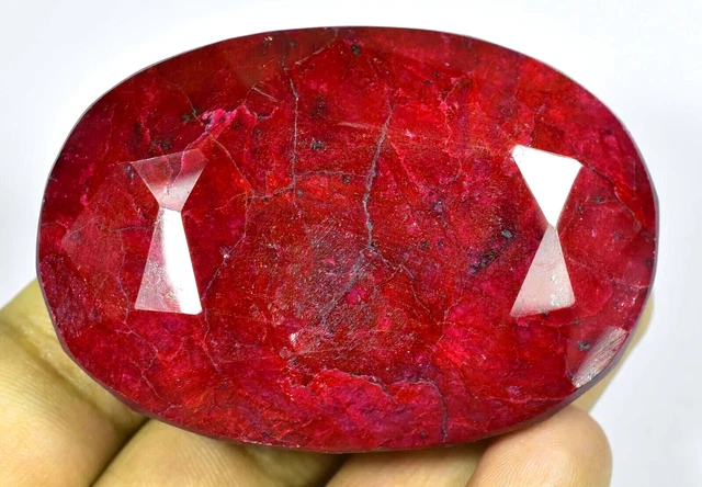 RARE 535.00 CT Naturel Géante Rubis Rouge Certifié Museum Grade Ovale ...