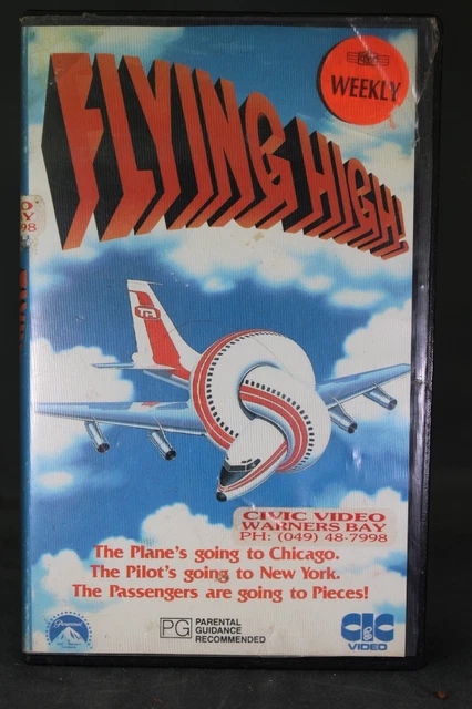 FLYING HIGH AKA Airplane 1980 VHS Tape PAL Comedy Leslie Nielsen ...