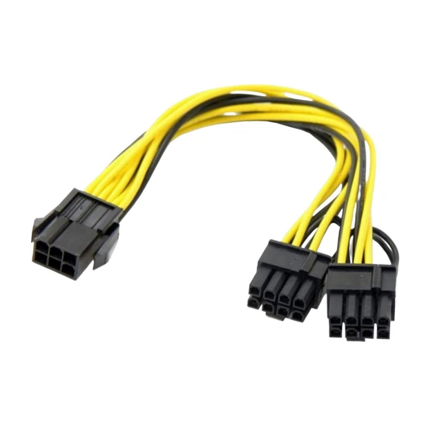 FOR VIDEO CARD 6 Pin Female to Dual PCI-E 8 Pin Adapter Cable ...