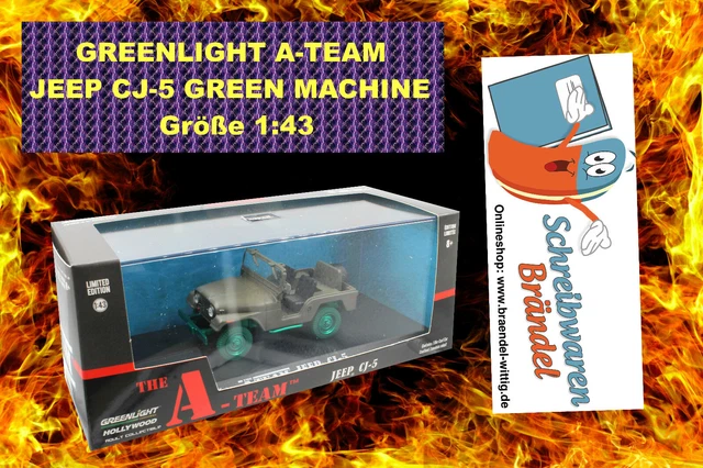 GREENLIGHT HOLLYWOOD A-TEAM JEEP CJ-5 GREEN MACHINE Modellauto ...