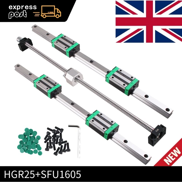 BALL SCREW SFU1605 Ballscrew BK/BF12+HGR25 linear Rail 750-1500mm ...