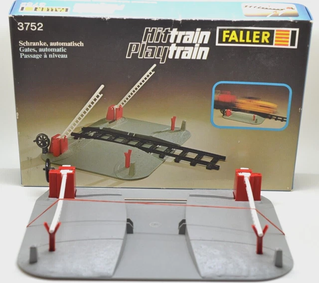 FALLER HIT/PLAY/E-TRAIN/SPUR 0 - Beschrankter Bahnübergang / Nr. 3752 EUR 24,99 - PicClick DE