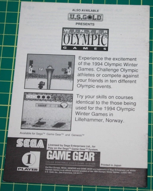 SEGA GAME GEAR Manual: Outrun Europa $9.99 - PicClick CA