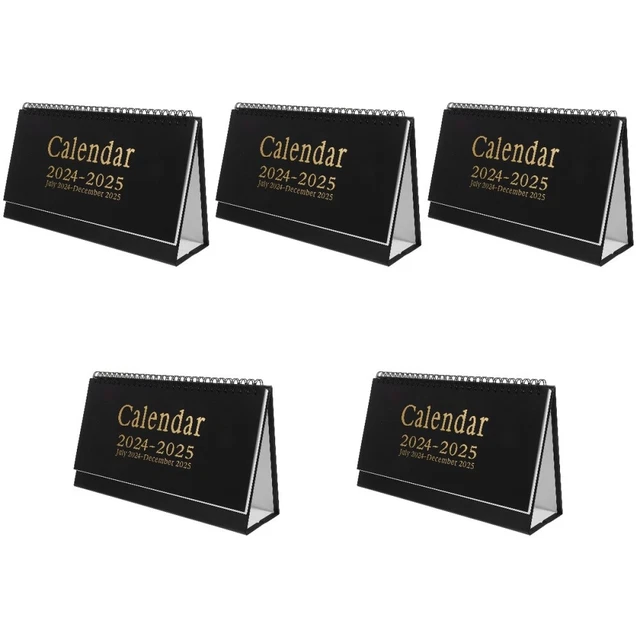 SET OF 5 2025 Desk Calendar Family Planner Day Timer 2024 Yearly Pocket ...