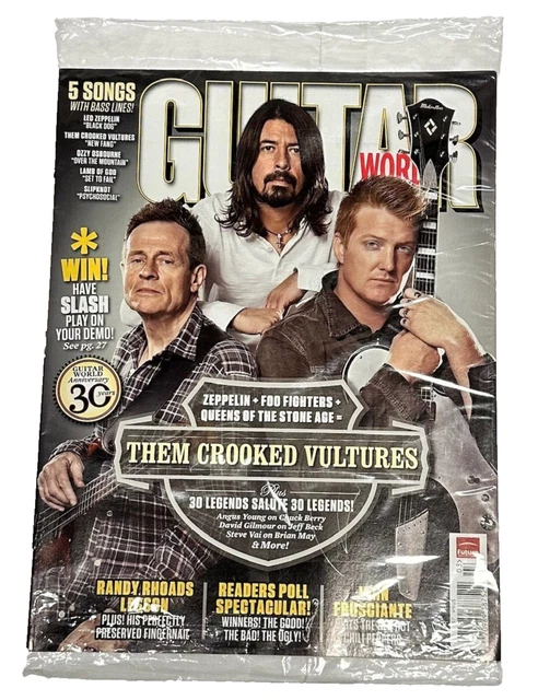 GUITAR WORLD MAGAZINE March 2010 Them Crooked Vultures NEW MINT SEALED ...