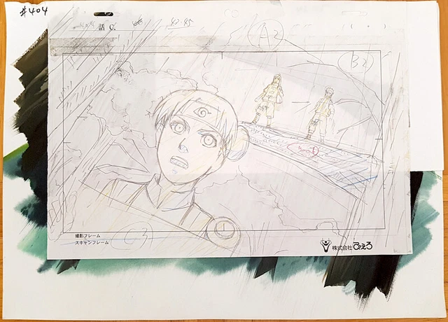 NARUTO SHIPPUDEN ナルト 疾風伝 Anime Cel ORIGINAL background animation layout ...