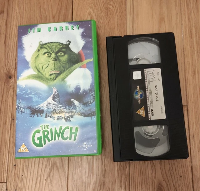THE GRINCH (VHS, 2002) PG Jim Carrey, Cassette Video Tape Vintage Retro ...