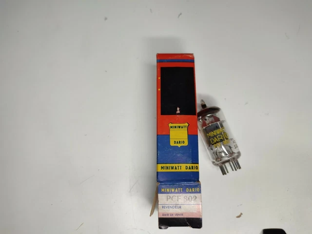 1 TUBE, LAMPES TSF MINIWATT DARIO PCF802 vintage valve tube amplifier ...
