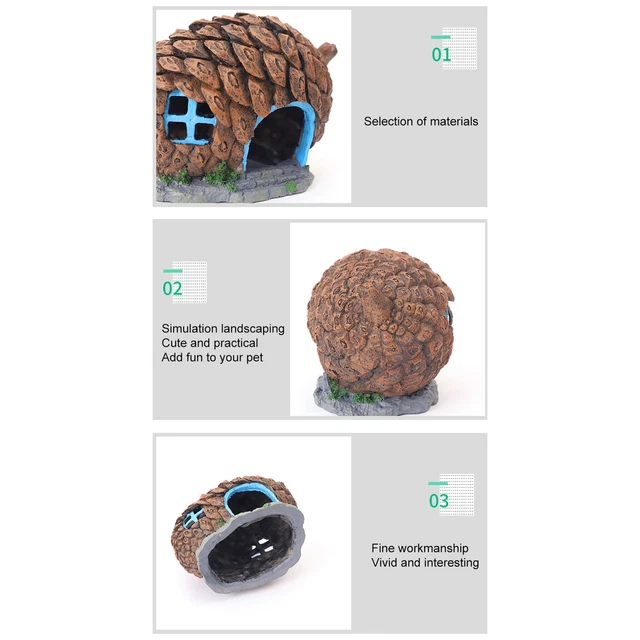 SHRIMP NEST DECOR Shrimp Nest Mold Aquarium Decor Pine Cone Fish for ...