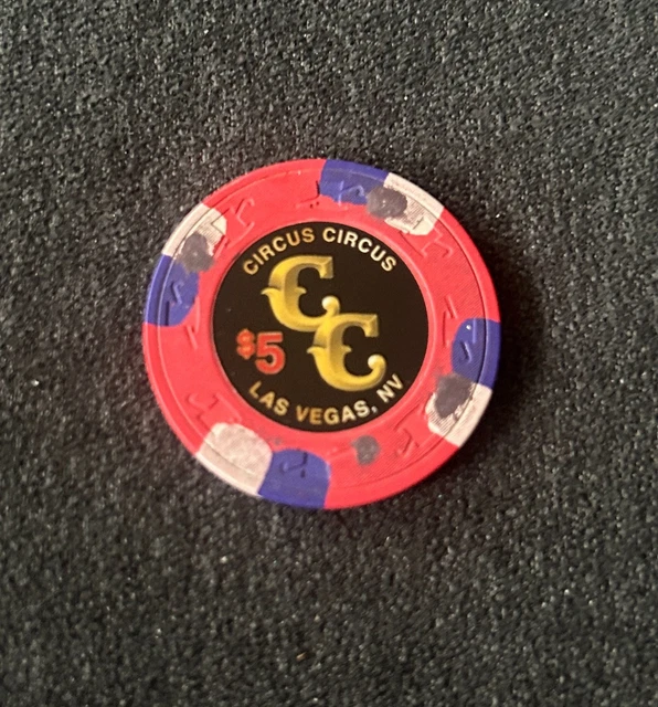 CIRCUS CIRCUS CASINO * 5$ Poker Chip Jeton * Las Vegas * Strip ...
