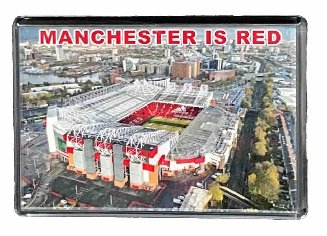 MANCHESTER IS RED Magnet Old Trafford Stadium Man Utd Football Souvenir ...