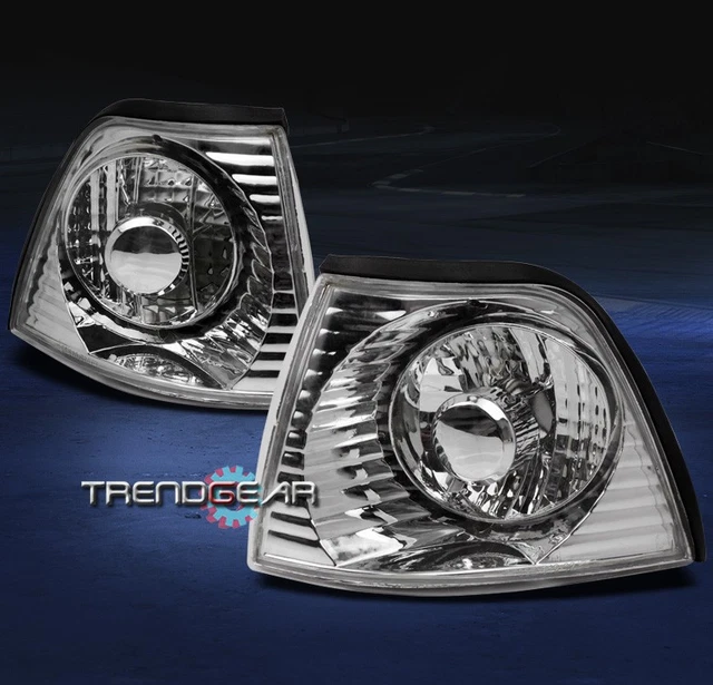 92-98 BMW E36 3 Series 4Dr Sedan Front Corner Signal Lights Chrome ...