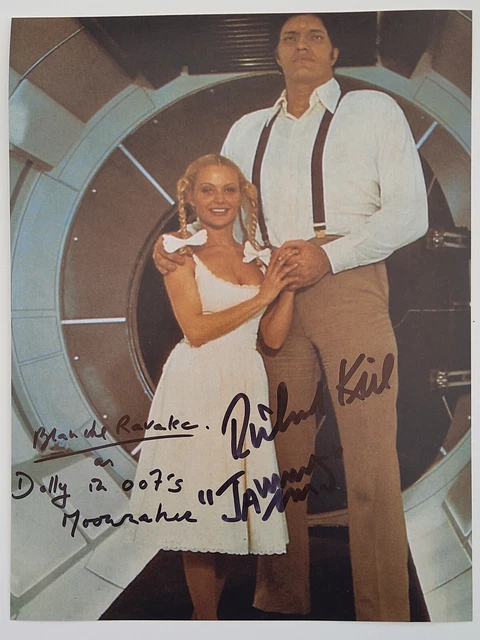 PHOTO SIGNÉE RICHARD Kiel + Blanche Ravalec Autographes COA Bond 007 ...