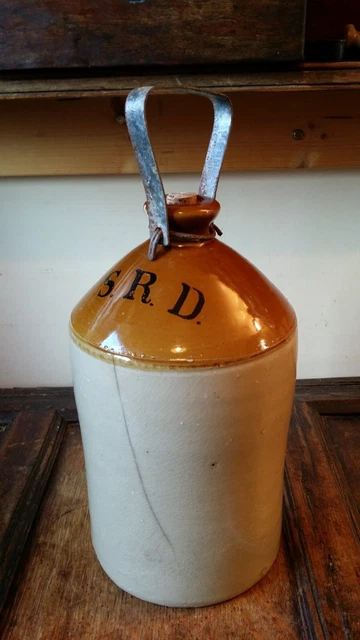 1944 WWII SRD Rum Ration Jar Bottle With Carry Handle - Ww2 Supply ...