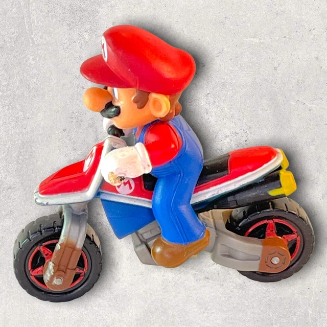 WORLD OF NINTENDO MarioKart Mario Riding Motorcycle 2.5" Figure Racing ...