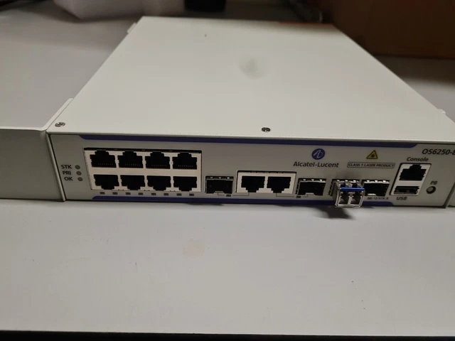 ALCATEL LUCENT OS6250-8M 8 Port Switch Tested & Working. 2nd One For ...