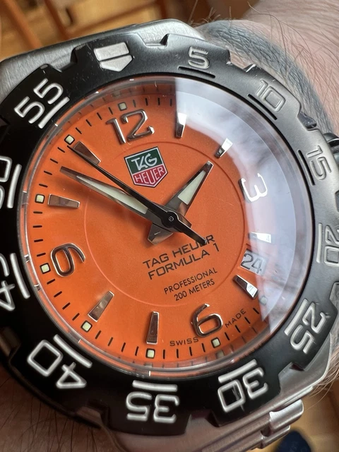VINTAGE TAG HEUER Formula 1 Diver Orange Near Mint Full Set $157.50 ...