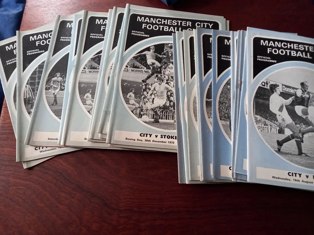 MAN. CITY MATCH Programmes X 26 And Folder 1972/73 Season £12.99 ...