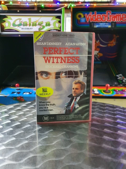 PERFECT WITNESS - Brian Dennehy- VHS Movie - Video Tape - Big Box Ex Rental £5.56 - PicClick UK