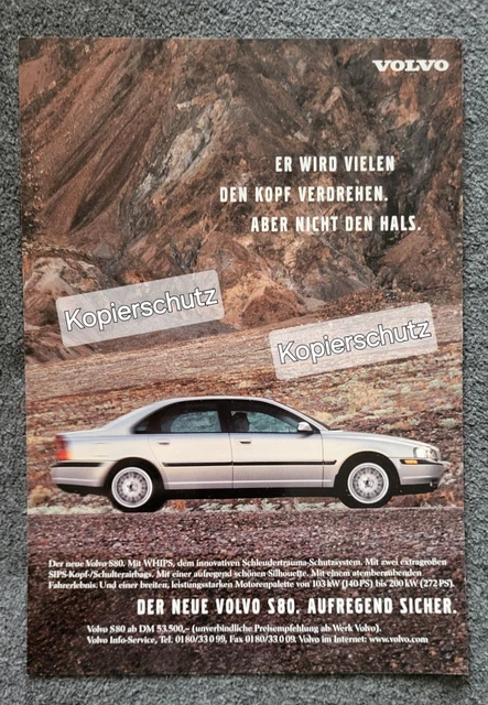 VOLVO S80🚗VINTAGE RETRO Auto Poster Werbung Reklame Bild Dekoration EUR ...
